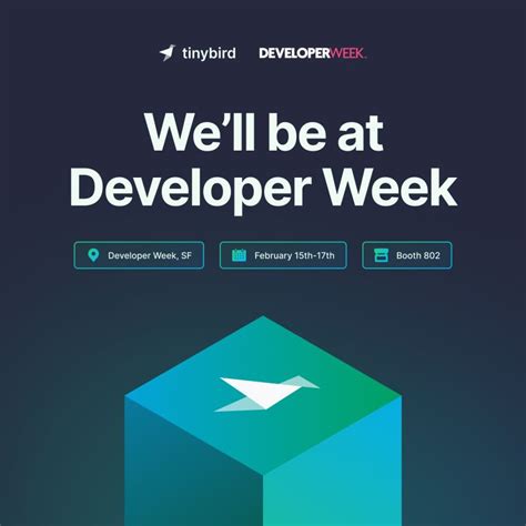 David Margulies On Linkedin Tinybird Will Be At Developer Week In Sf