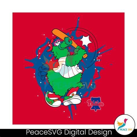 Philadelphia Phillies Mascot Phillie Phanatic Svg Instant Download Peace Svg