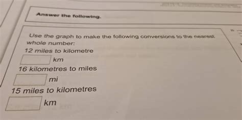 solved answer the following 1 use the graph to make the following