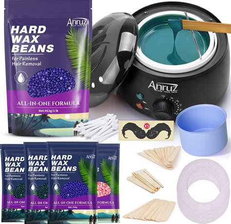 Anruz Waxing Kit For Women And Men 1lb Hard Wax Beads