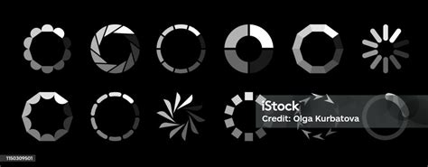 Progress Loader Icons Load Spinning Circle Circular Buffering