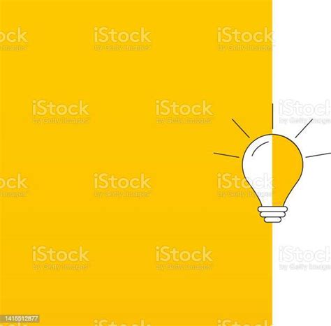 노란색 배경에 조명 전구 새로운 아이디어의 개념 다양한 사고 방식 벡터 일러스트 레이 션 개념에 대한 스톡 벡터 아트 및 기타 이미지 Istock