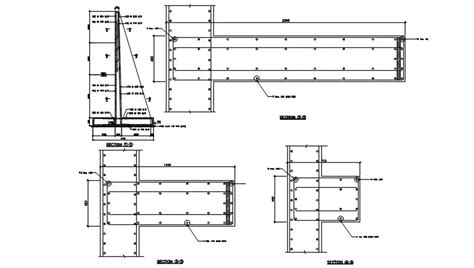 This Autocad Drawing Stating The Reinforcement Detail Of Footing