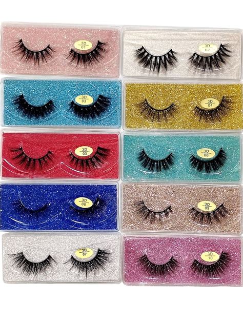 50 Pcs Faux Mink Eyelashes 3d Faux Mink Lashes Natural False Eyelashes