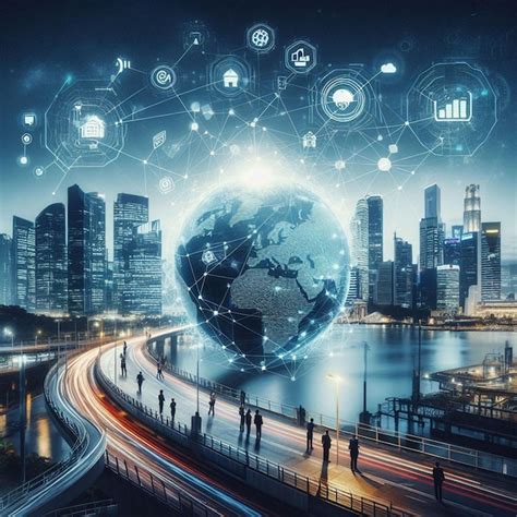 Global Business Internet Network Connection Iot Internet Of Things Business Intelligence Concept