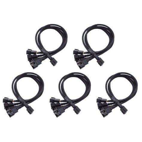 1 To 4 Computer Fan Cable 4Pin PWM Temperature Control Cooling Fan Cable Computer Adapter Cable