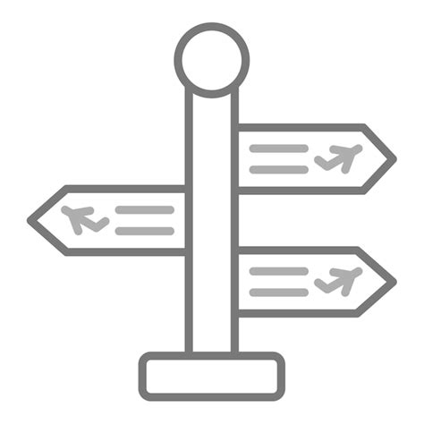 방향 아이콘 프리미엄 벡터