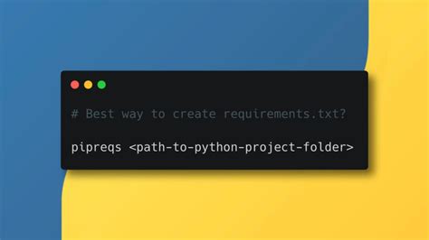 python pipreqs how to create requirements txt file like a sane person