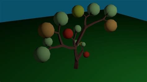 3d model the tree was created using the blender program vr ar low