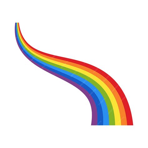 Premium Vector Rainbow In Flat Style Isolated