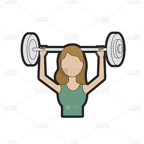 女人用哑铃做运动