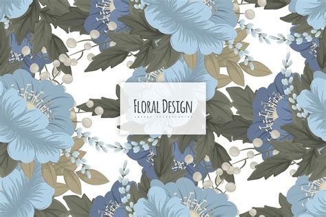 벡터에서 완벽 한 꽃 패턴입니다 바탕 화면 템플릿 프리미엄 벡터