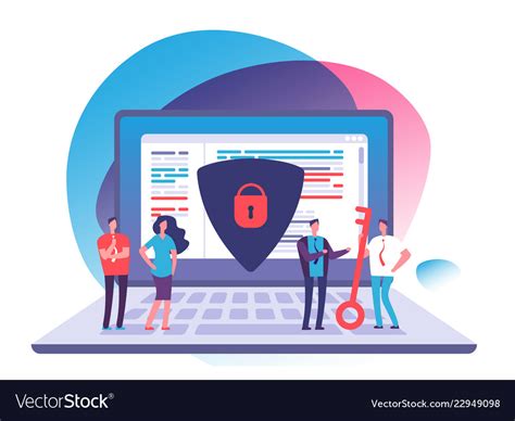 Application Data Protection Exposed Access Code Vector Image