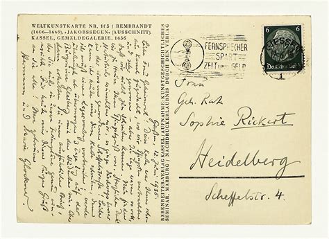 Eigenh Ansichtskarte Mit U Von Glockner Hermann Philosoph 1896