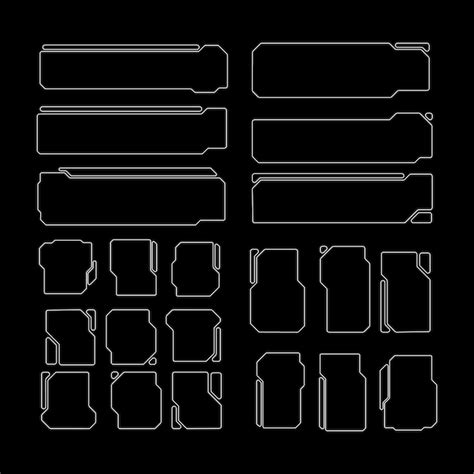 premium vector futuristic interface ui elements holographic hud user