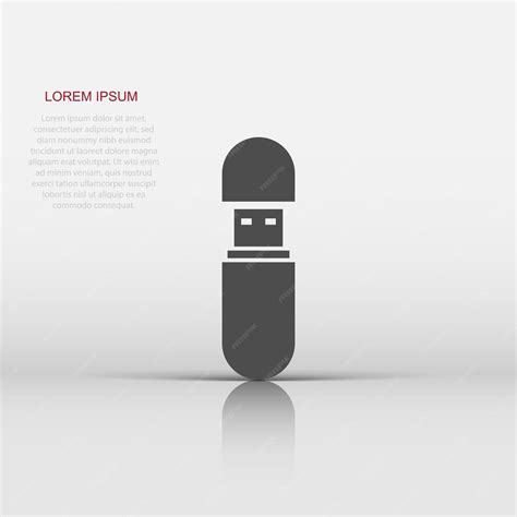 Premium Vector Usb Drive Icon In Flat Style Flash Disk Vector Illustration On White Isolated