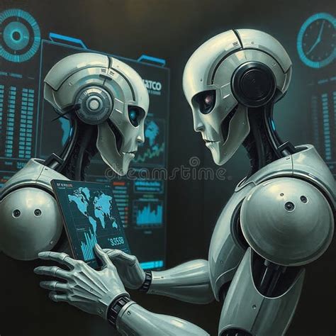 Ai Powered Robots In Cyber Operations Stock Illustration Illustration Of Artificial