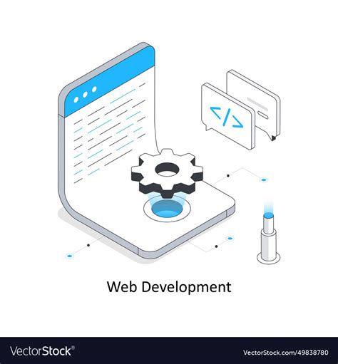 Web Development Isometric Stock Eps Royalty Free Vector