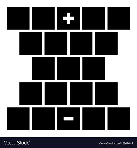 Square Elements Flat Icon Isolated On White Vector Image