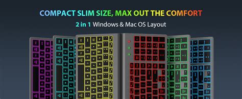 Sablute Wireless Keyboard And Mouse Combo Backlit Compact Quiet Keyboard With Rgb