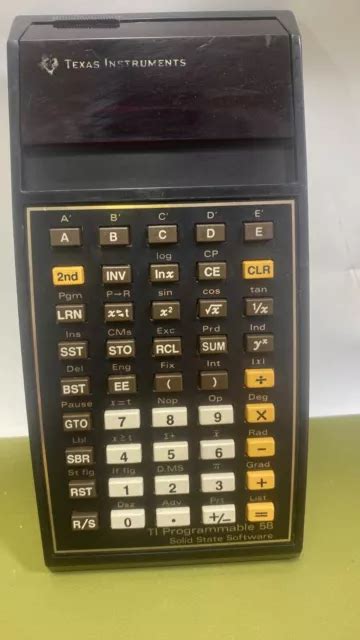 Vintage Texas Instruments Ti 58 Programmable Calculator W Master Library Module 113 97