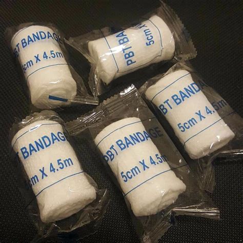 응급 처치 키트 10 롤묶음 Pbt 탄성 붕대 거즈 롤 상처 드레싱 의료 간호 응급 치료 붕대 응급 처치 키트