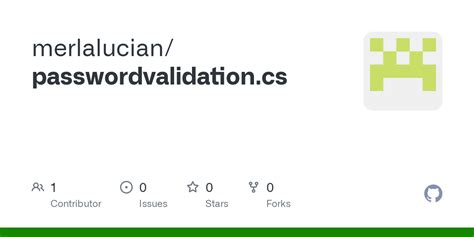 Github Merlalucian Passwordvalidation Cs