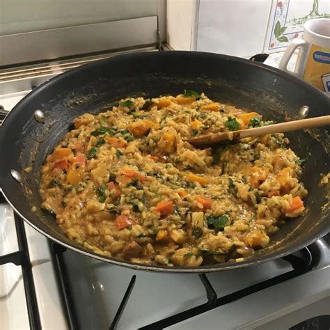 Big Old Pan Of Roasted Root Vegetable Risotto For Dinner Tonight