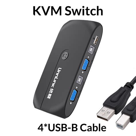 Unnlink 4x1 Vga Kvm Switch Box Selector With Exten Vicedeal Unnlink 4x1 Vga Kvm Switch Box Selector With Exten Vicedeal