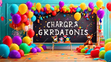 Cheerful Kindergarten Graduation Background Designed The Scene Should