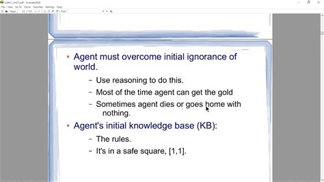 cs461 ai ch07 lecture 7 2 wumpus world youtube