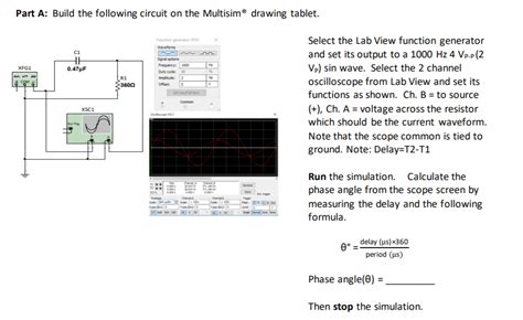 Part A Build The Following Circuit On The Multisim®