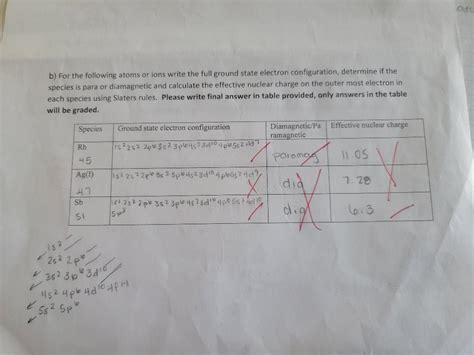 Solved B For The Following Atoms Or Ions Write The Full