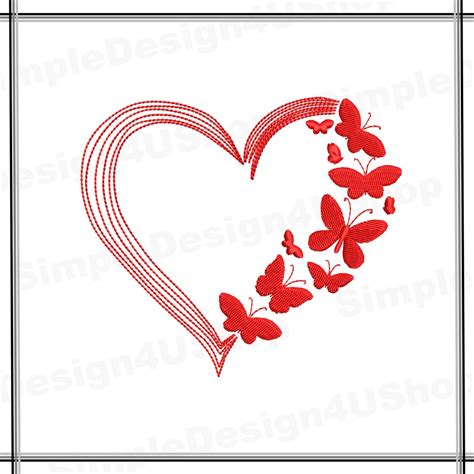 Butterfly Embroidery Design Embroidery Designs Butterfly Etsy