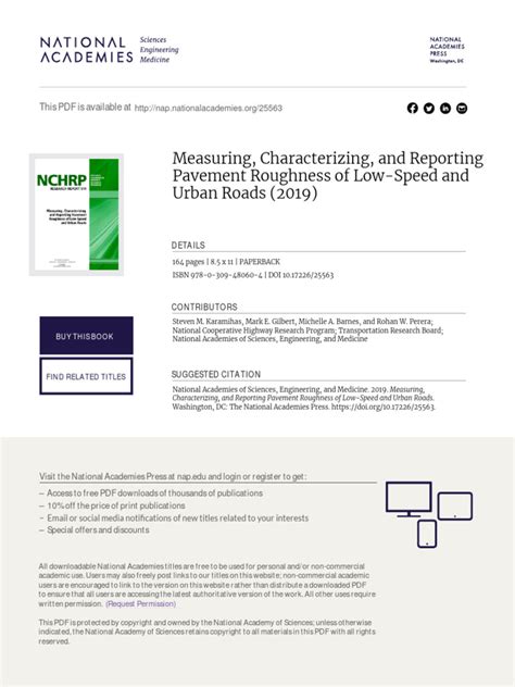 2019 Nchrp 914 Report Pdf Road Surface Roughness