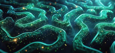 Abstract Representation Of Neural Pathways Illuminated With Glowing
