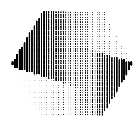 Premium Vector Halftone Gradient Hexagon Vector