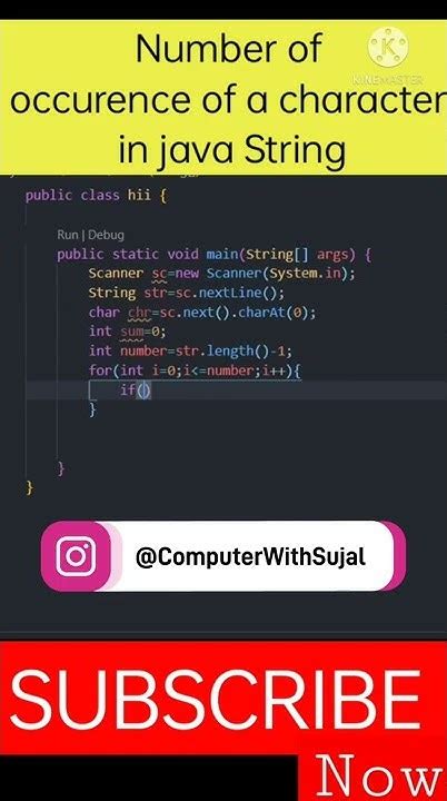Number Of Occurrences Of A Character In Java String 👨‍💻 Coding Placement Shorts Reels Code