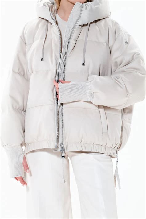Piumino Corto Oversize Beige