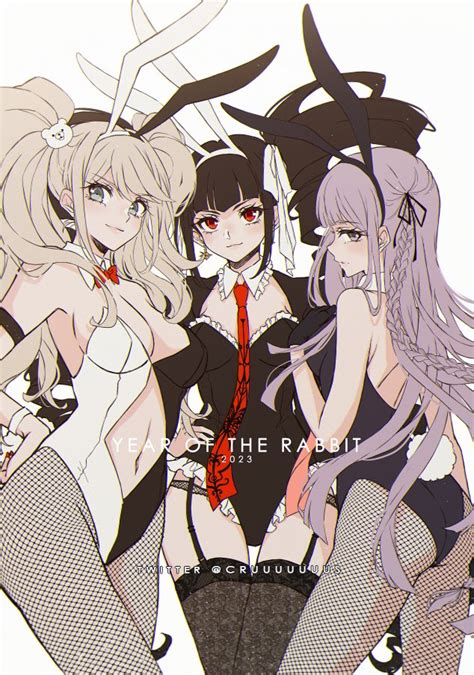 Year Of The Rabbit With Junko Celestia And Kyoko By Cruuuuuuus R