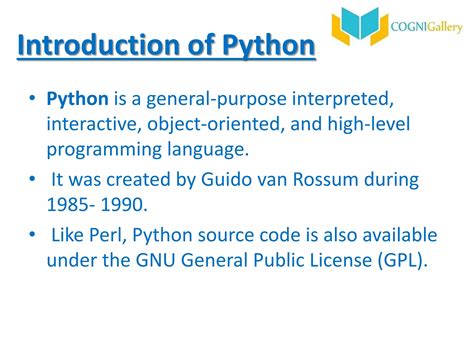 introduction to python ppt