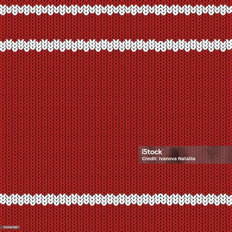 흰색 선으로 이음새가 없는 빨간색 패턴을 뜨개질합니다 벡터 일러스트 레이 션 0명에 대한 스톡 벡터 아트 및 기타 이미지 0명 벡터 털실 공 Istock