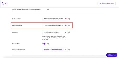 Field Explainer Text For Custom Profile Fields