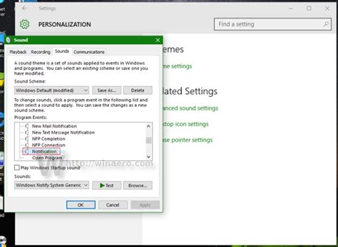 Change Or Disable Toast Notification Sound In Windows