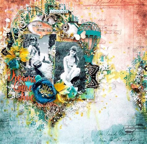 Layout By Galina Stepanova February Challenge Art Journal Scrapbook