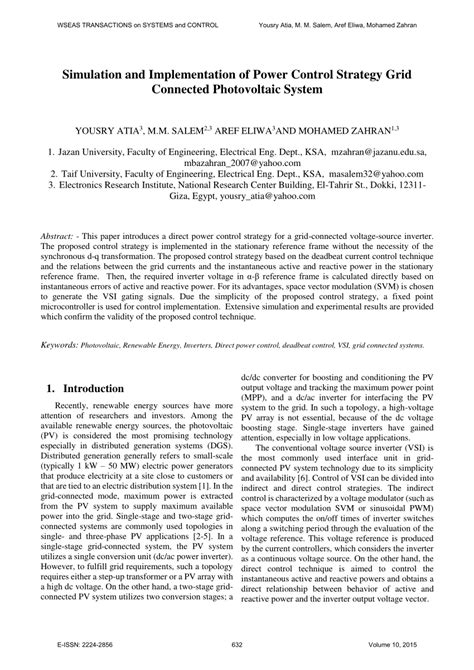 Pdf Simulation And Implementation Of Power Control Strategy Grid Connected Photovoltaic System