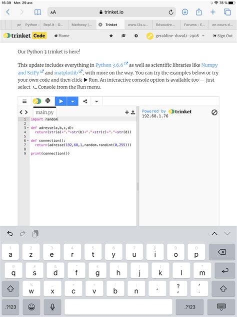 Python Informatique E Bahut Site Daide Aux Devoirs