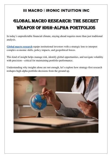 Ppt Global Macro Research The Secreglobal Macro Rest Weapon Of High