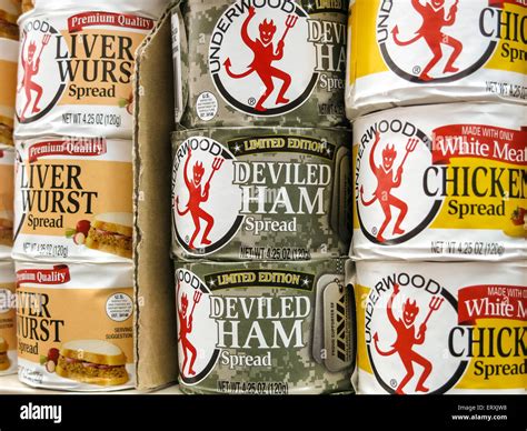 Grocery Store Underwood Deviled Meat Products United States Stock