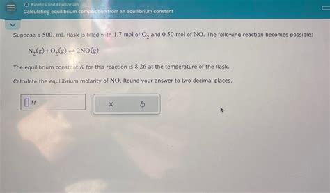 Solved Kinetics And Equilibriumcalculating Equilibrium